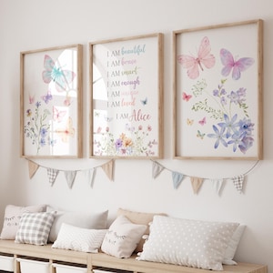 Pastel Butterfly Prints, Butterfly Affirmation Print, Butterfly Nursery ...