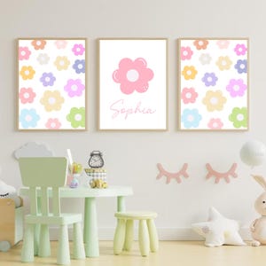 Colorful Daisy Print, Daisy Decor Girls Room, Daisy Nursery Print ...