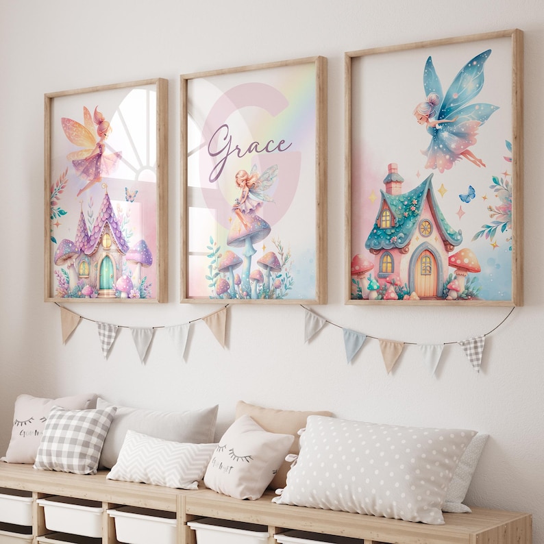 Magical Fairy Girls Bedroom Print, Fairy Prints, Fairy Decor Room ...