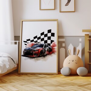 Watercolor Racing Car Print, Sport Car Print, Racing Car Nursery ...