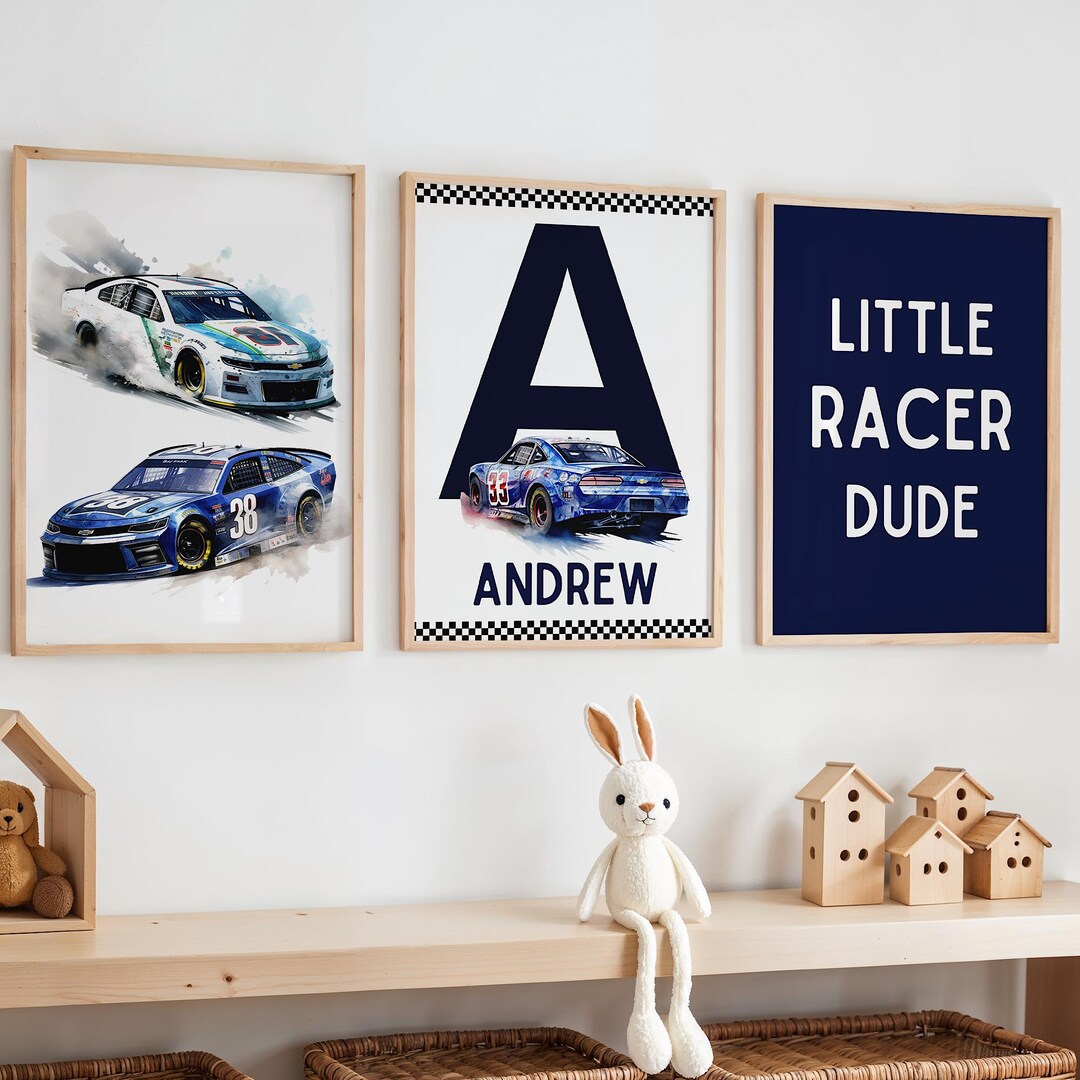 Race Car Prints, Racing Car Nursery, Sport Car Print, Boys Room Decor ...