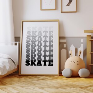 Skateboard Print, Skateboard Poster, Skater Print, Skater Boys Room ...