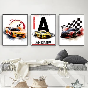 Watercolor Racing Car Print, Sport Car Print, Racing Car Nursery ...