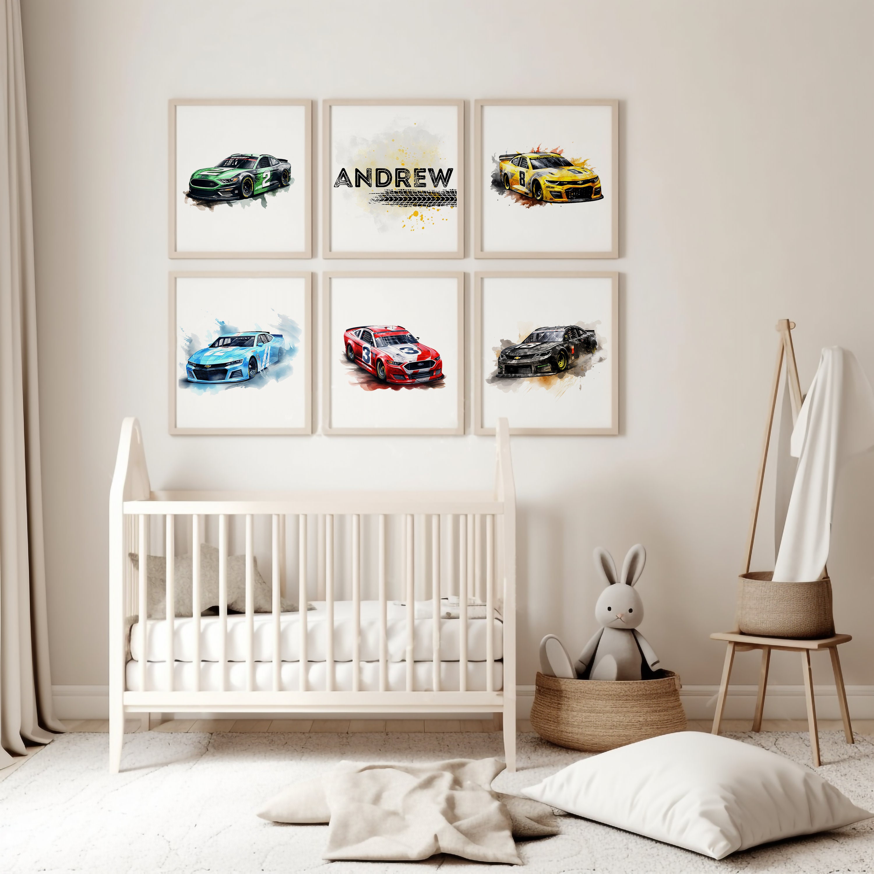 Watercolor Racing Car Nursery Print, Sport Cars Print, Boys Room Decor ...