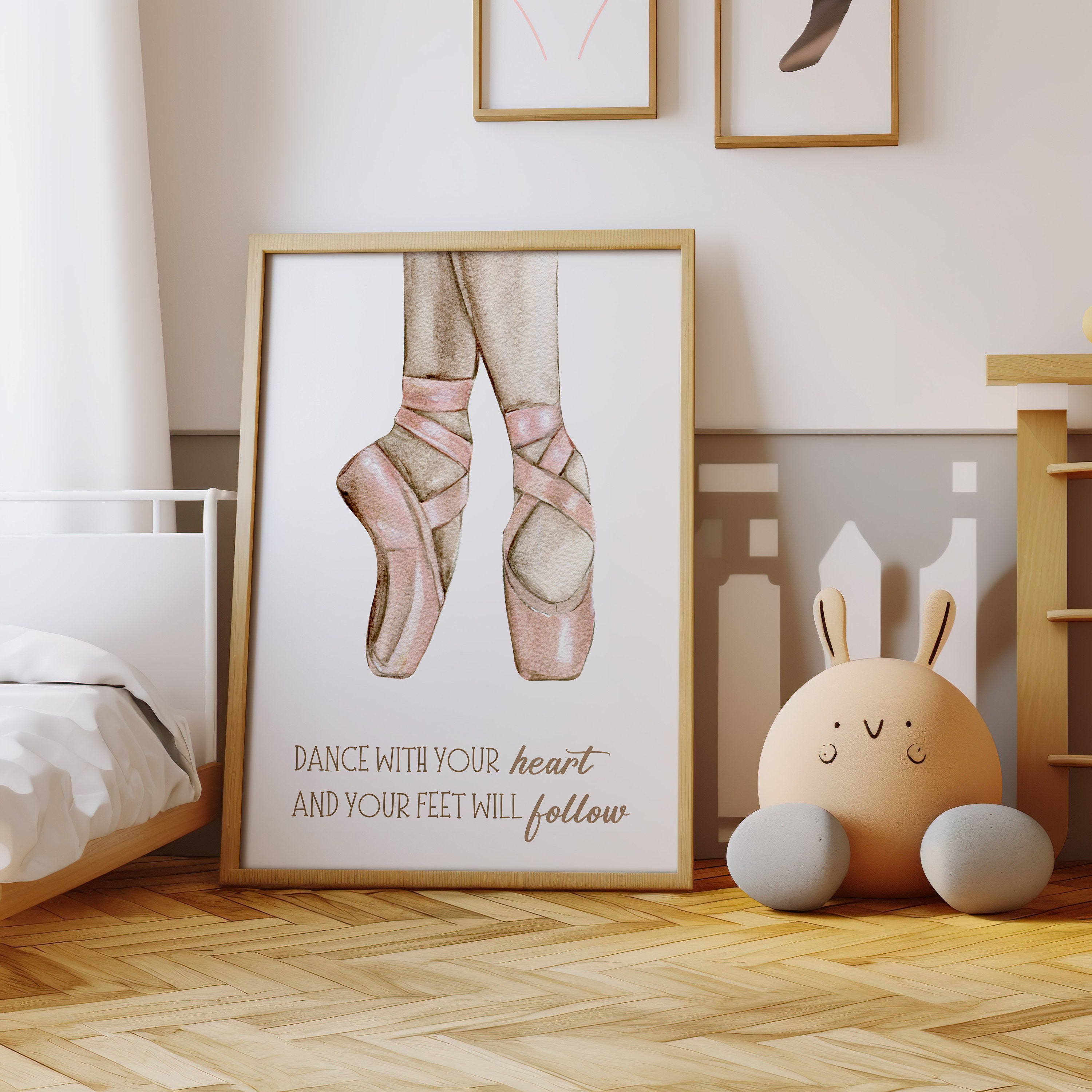 Ballet Nursery Wall Art, Ballerina Nursery Decor, Baby Girls Pink ...