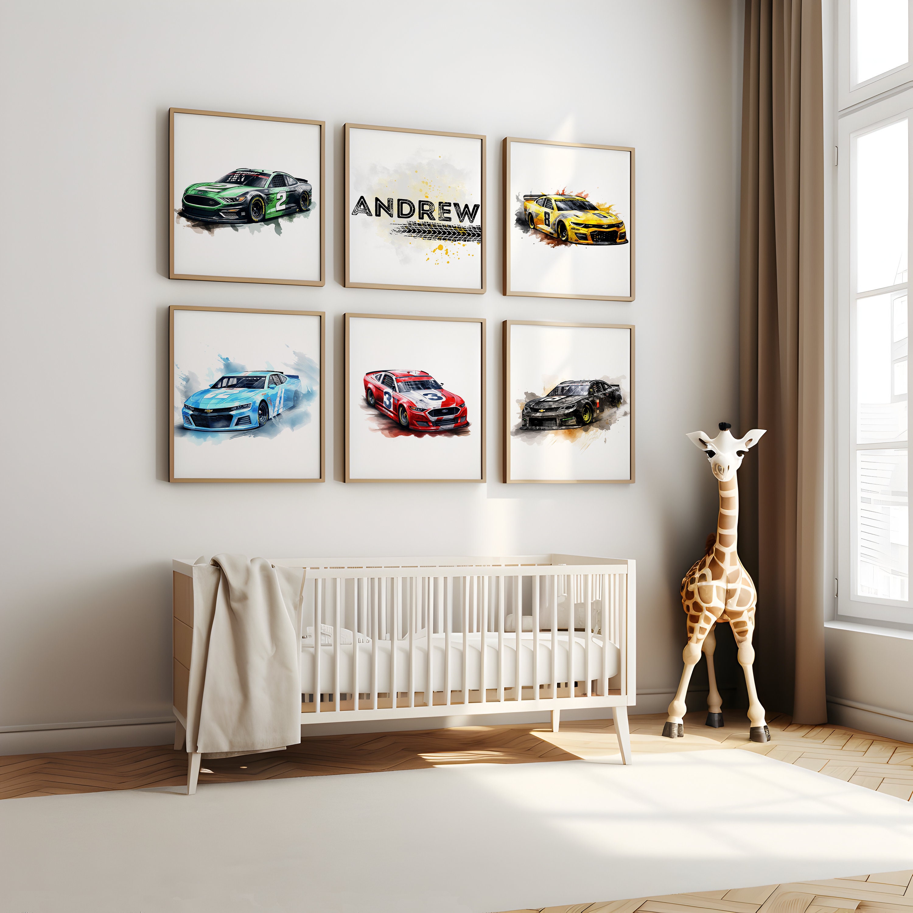 Watercolor Racing Car Nursery Print, Sport Cars Print, Boys Room Decor ...