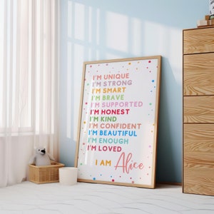 Kids Affirmation Prints, Girl Power Print, Girls Bedroom Decor ...