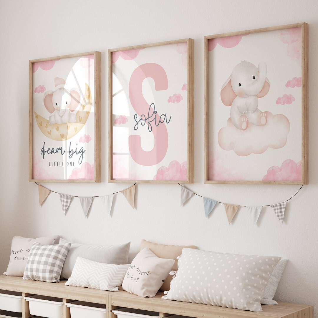 Elephant Nursery Prints, Elephant Prints, Dream Big Little One ...