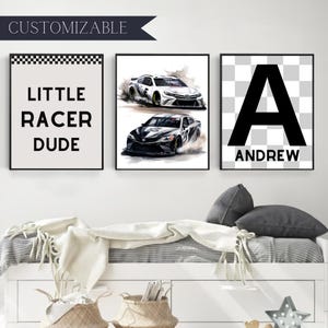 Racing Car Nursery Prints, Race Car Prints, Little Racer Dude, Boy ...