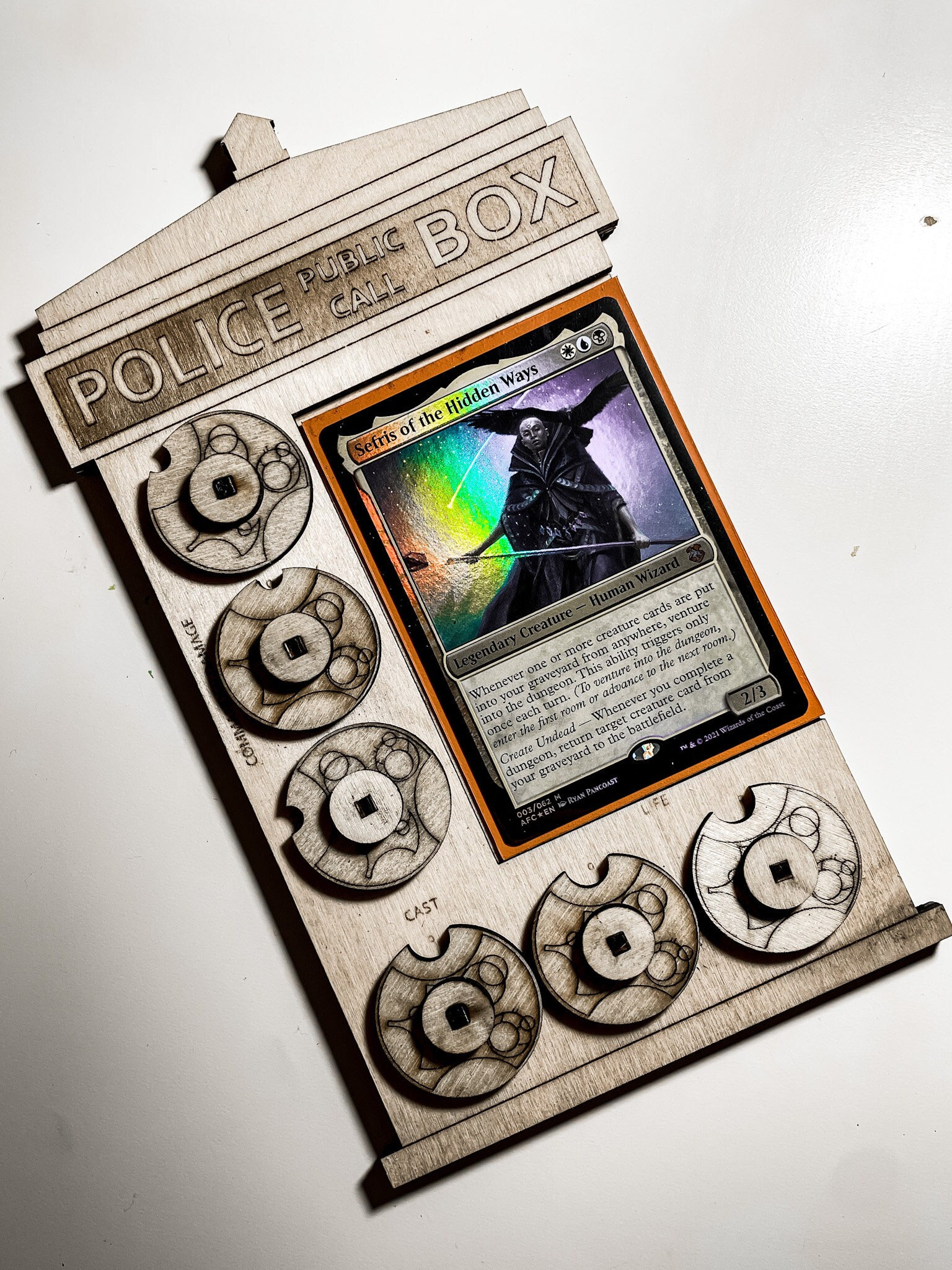 Police Box Command Zone Tray W/ Dial Counters - MTG Compatible ...