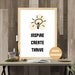 Inspire, Create, Thrive Poster Motivational Wall Art Print Out for ...