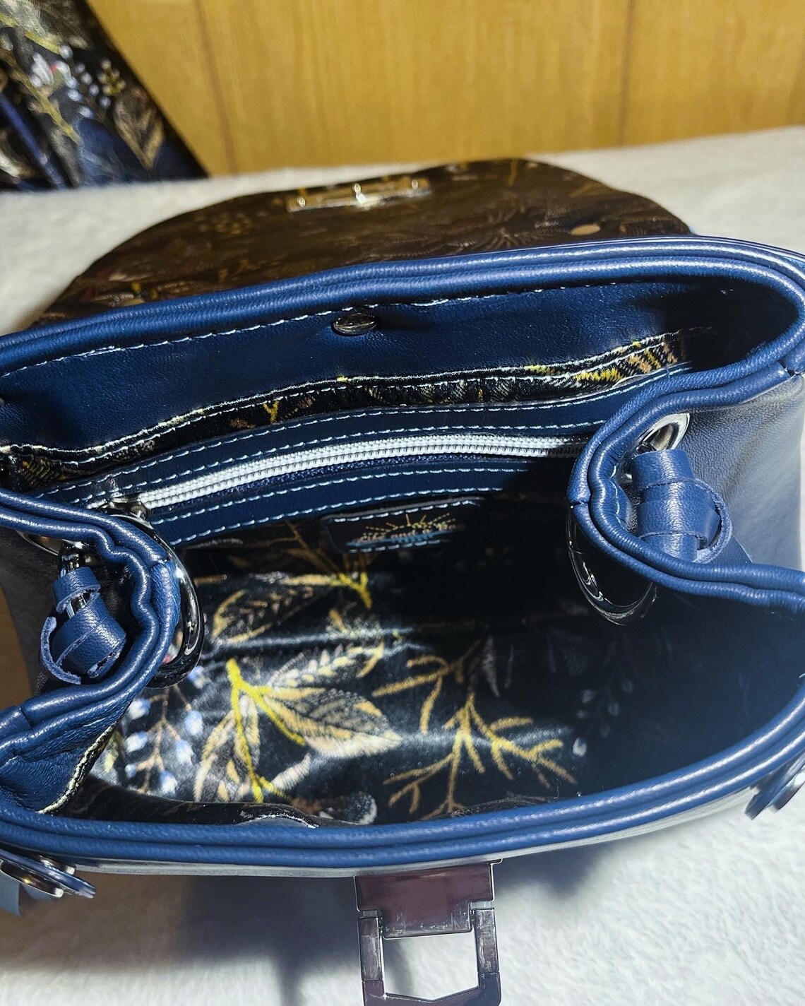 Blue Calfskin Mini Satchel Purse - Etsy
