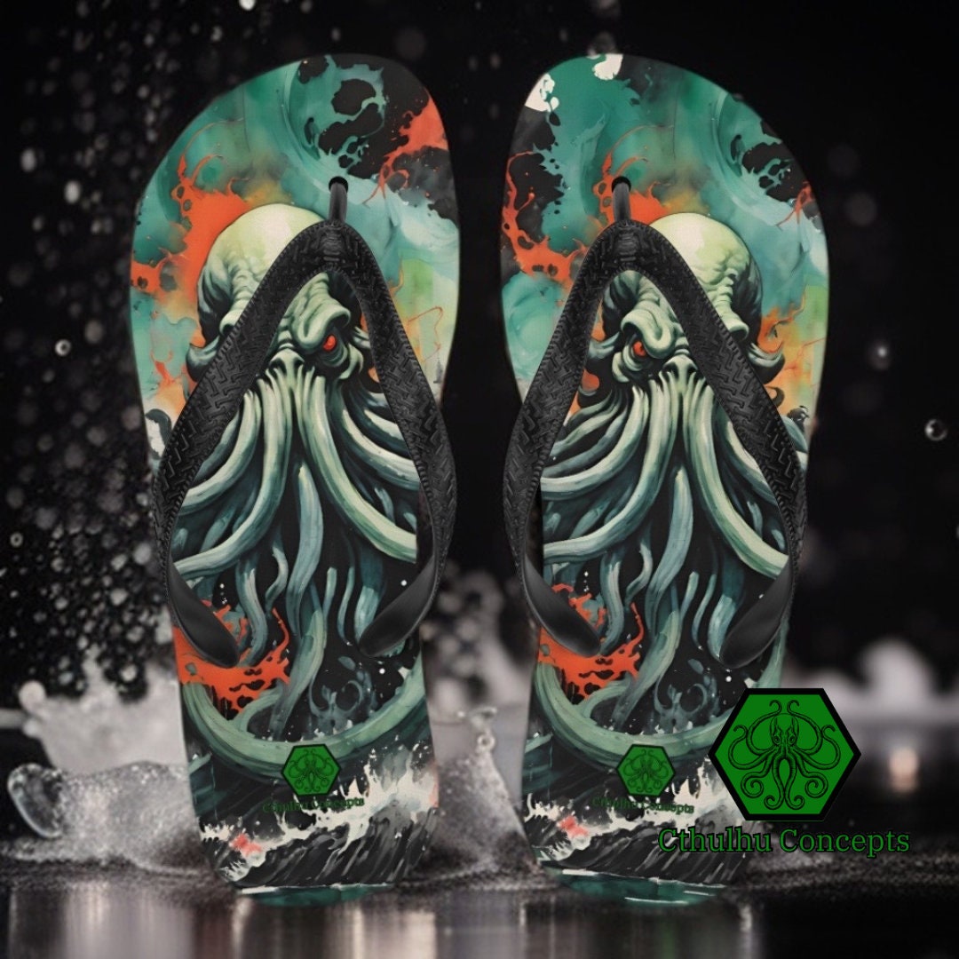Cthulhu Madness Flip Flops Eldritch Horror Summer Shoes Call of Cuh ...