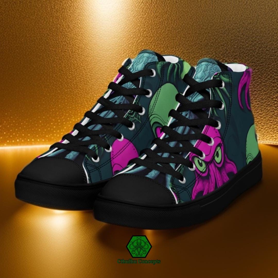 Cthulhu Nightmare Hi-top Sneakers Lovecraftian Cosmic Horror Art Shoes ...