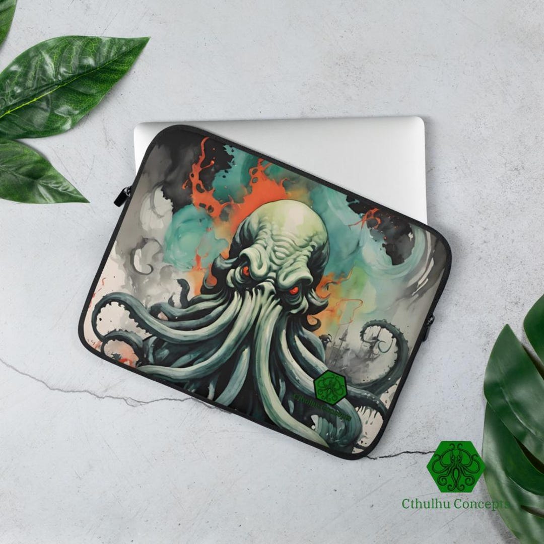 Cthulhu Laptop Sleeve Lovecraftian Computer Case Neoprene Cosmic Horror ...