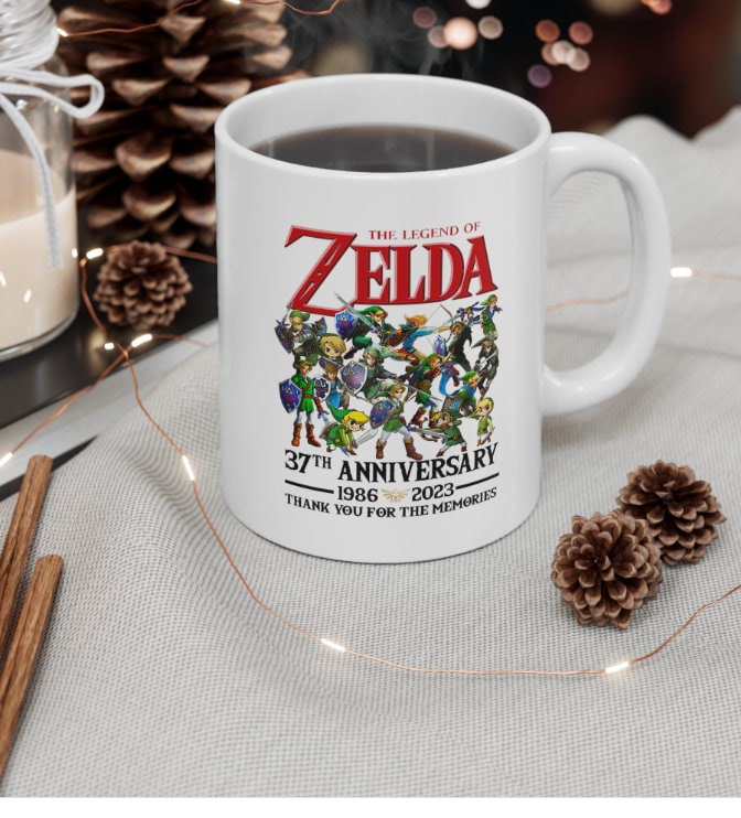 The Legend Of Zelda Mugs, 37th Anniversary 1986-2023 Designed & Sold By ...
