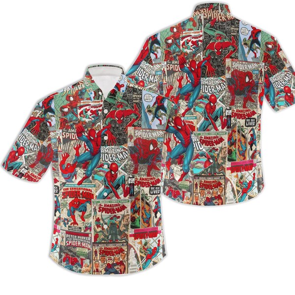 Spiderman Button Up Shirt