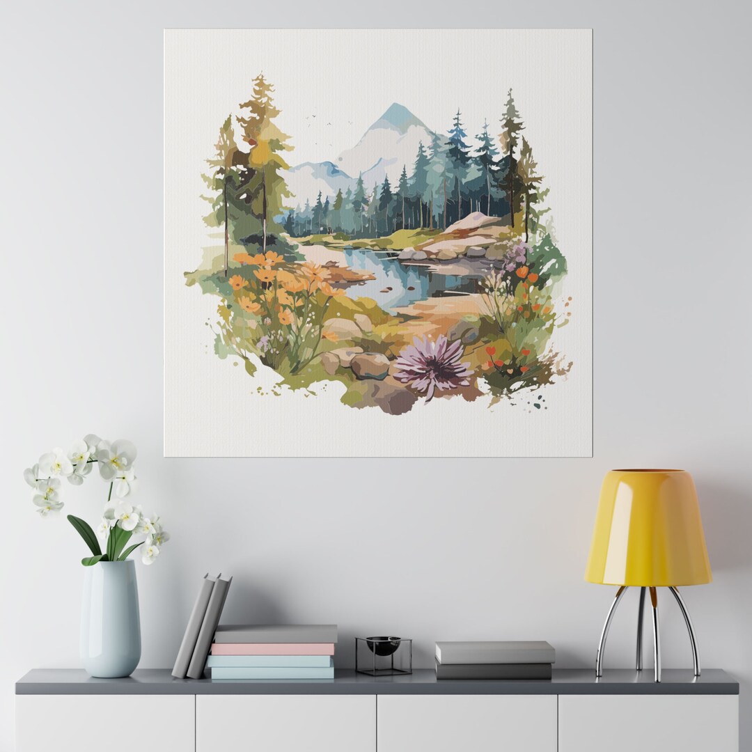 Beautiful Nature Matte Poster Illustration Watercolor - Etsy