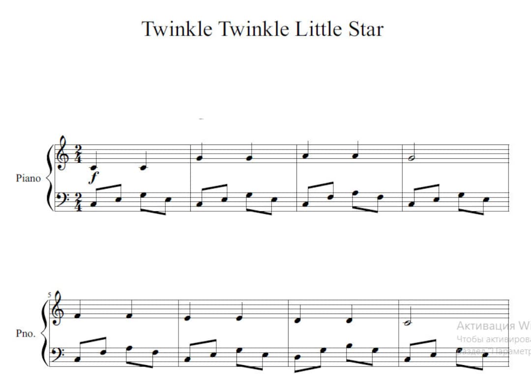 Twinkle Twinkle Little Star, Music Notes, Sheet Music, Piano Notes ...