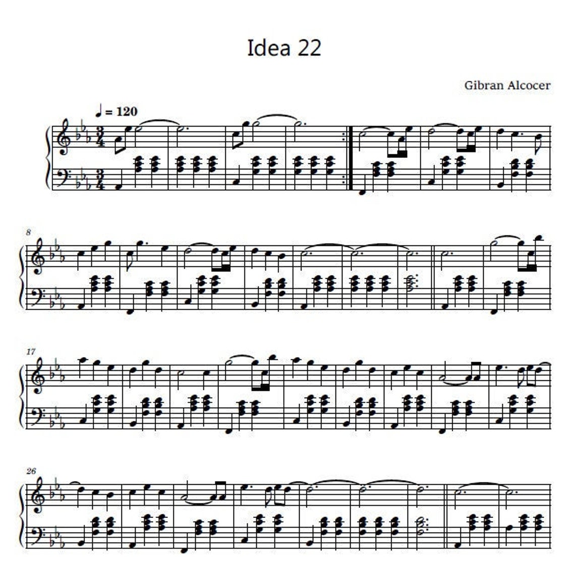 Idea 22 - Digital Sheet Music-digital Download-sheet Music Piano - Etsy