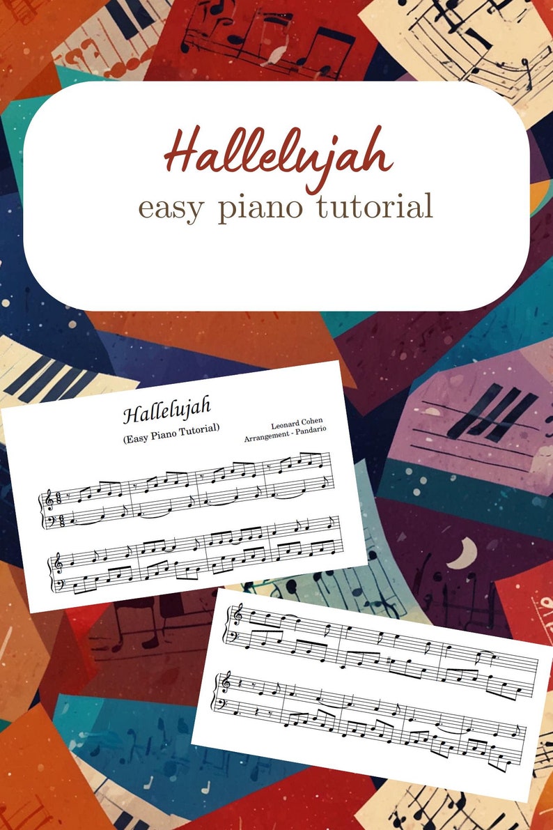 Hallelujah - Leonard Cohen, Easy Piano Tutorial (digital Download) - Etsy