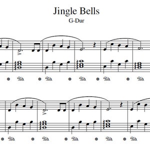 Jingle Bells - Easy Piano Sheet Music (PDF) - Etsy
