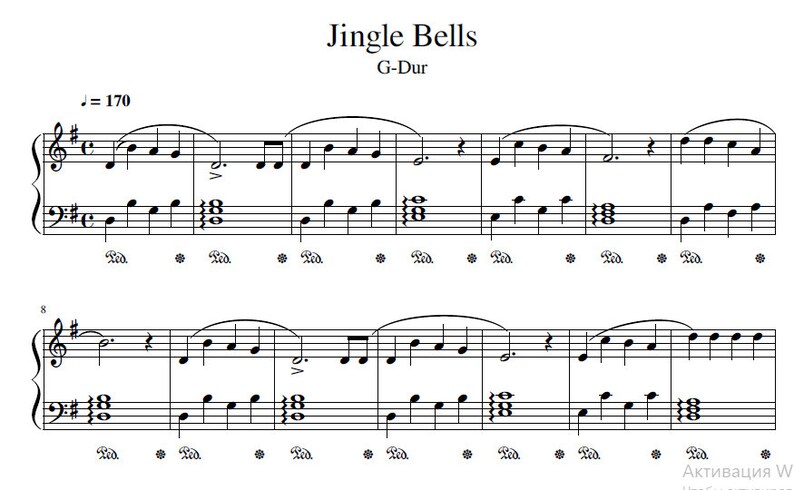 Jingle Bells - Easy Piano Sheet Music (PDF) - Etsy