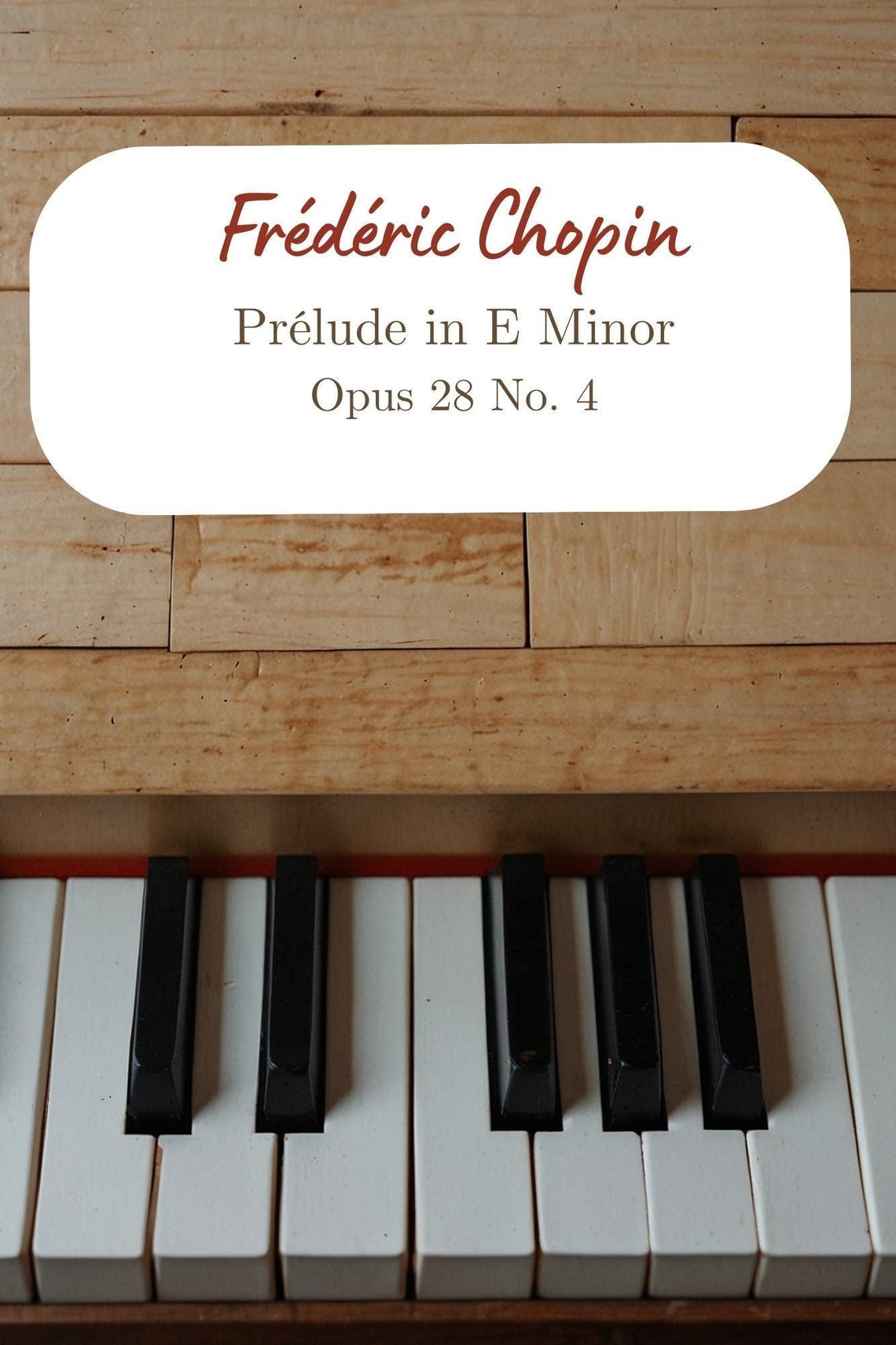 Chopin Prélude in E Minor, Op. 28 No. 4: Piano Sheet Music (PDF) - Etsy