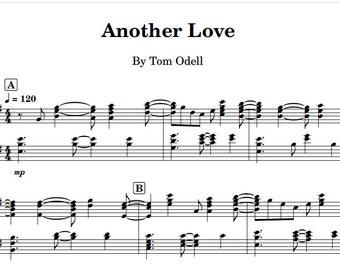 Tom Odell - Another Love (piano Sheet Music) PDF - Etsy