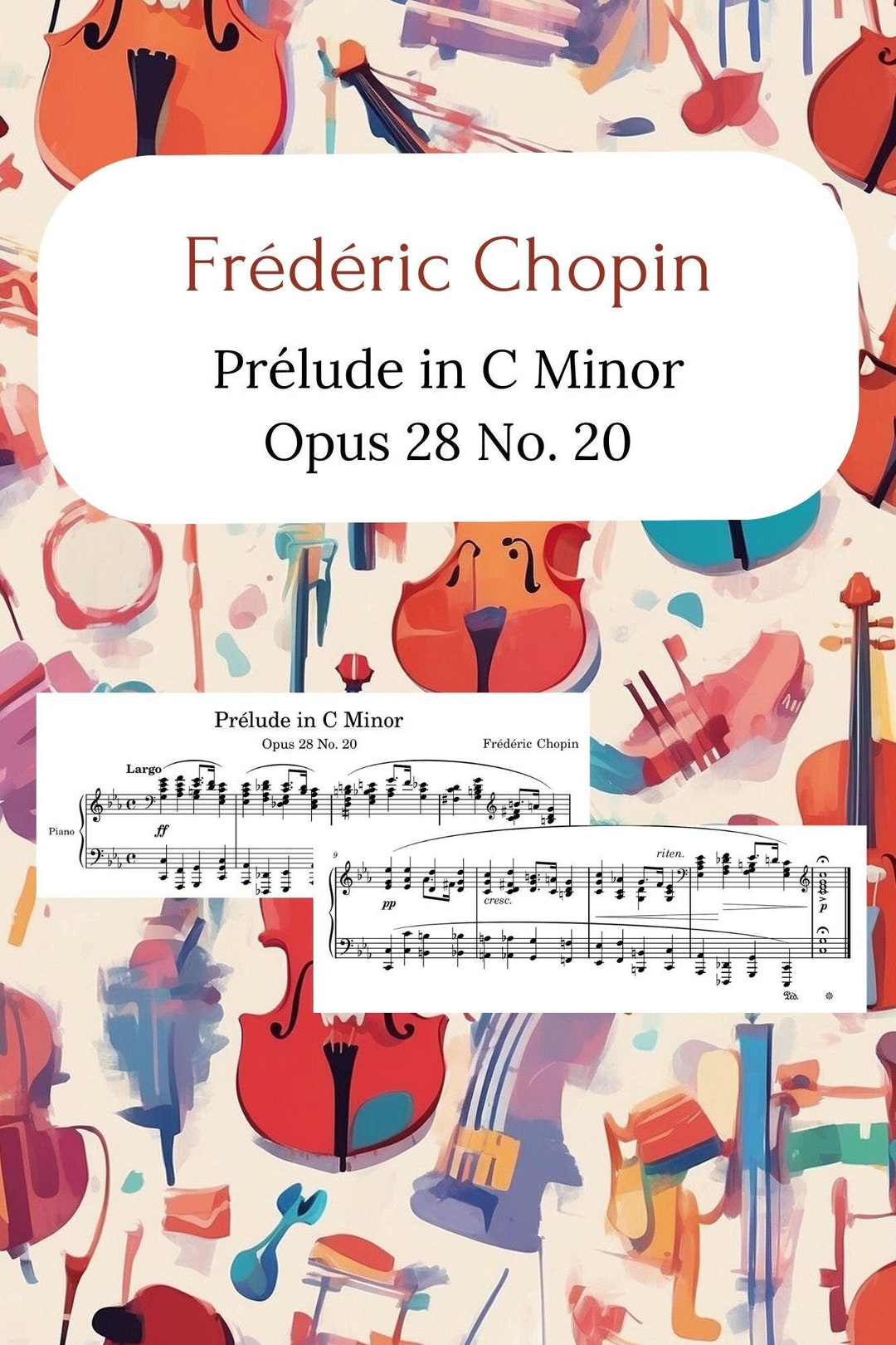 Sheet Music | Chopin Prélude in C Minor Op. 28 No. 20 | Digital PDF - Etsy