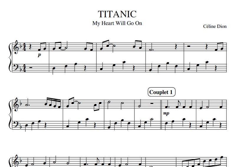 My Heart Will Go on - Celin Dion From "titanic", Digital Download ...
