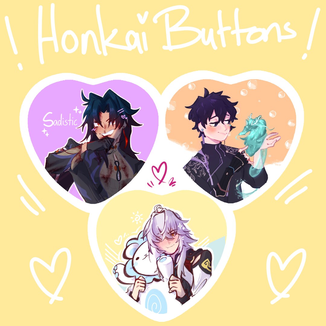Honkai Buttons!! - Etsy