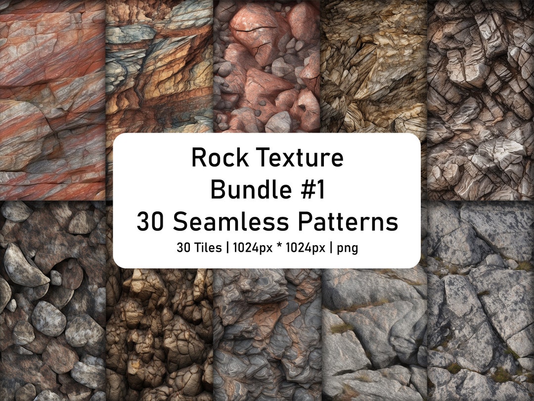 30 Rock Texture Tile Pack, Seamless Square Patterns 1024px, Instant ...