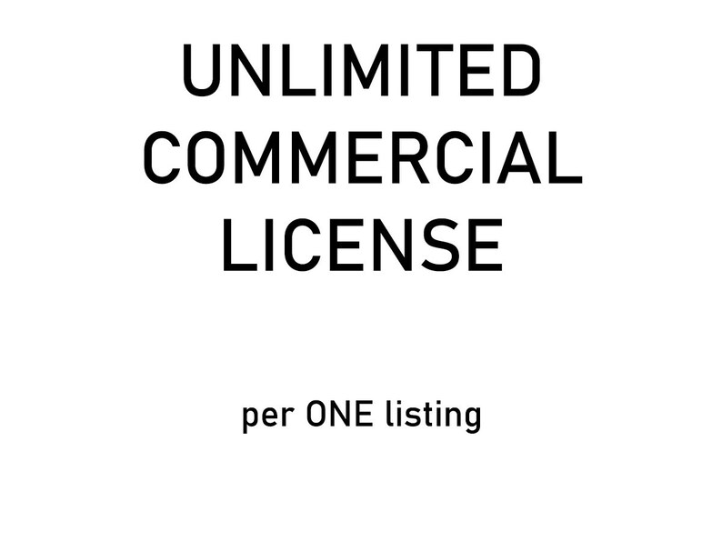 Unlimited Commercial License per Listing - Etsy