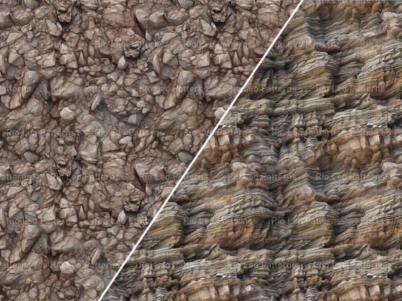 30 Rock Texture Tile Pack, Seamless Square Patterns 1024px, Instant ...