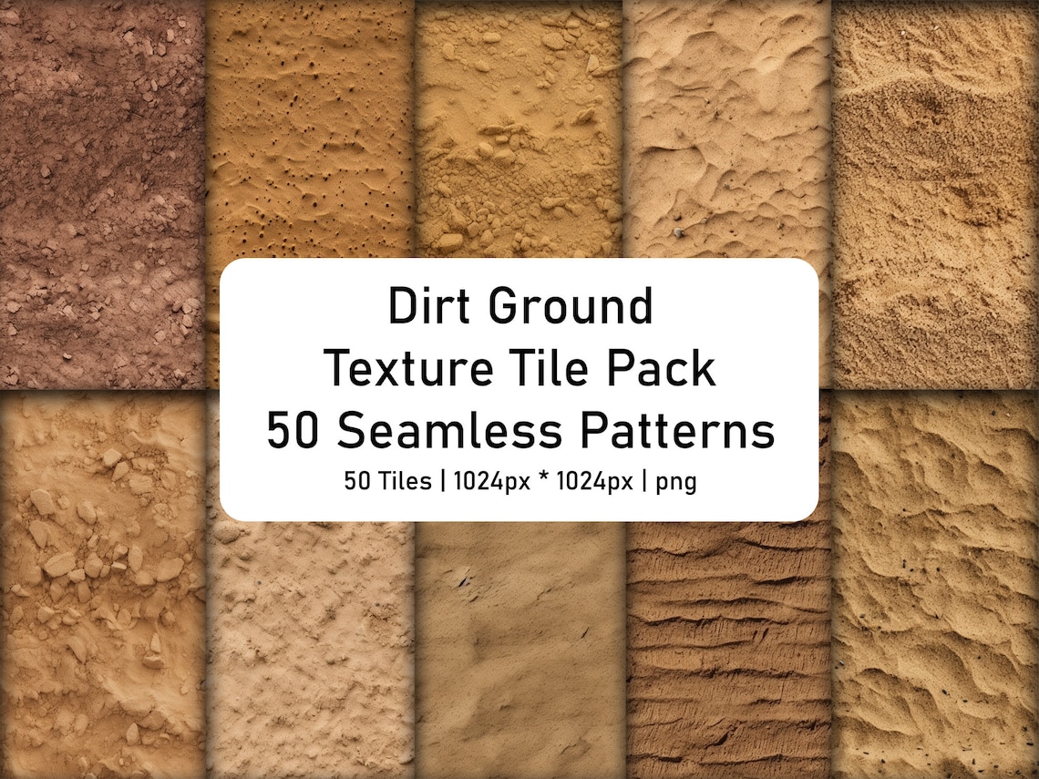 50 Dirt Ground Texture Tile Pack, Seamless Square Patterns 1024px ...