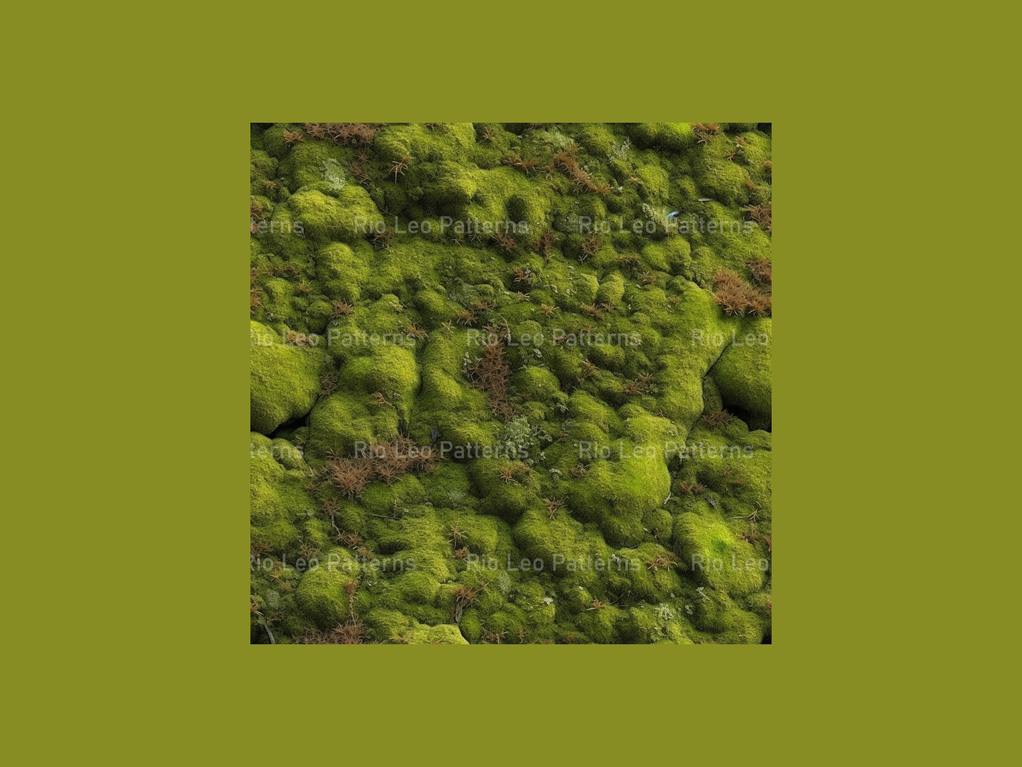 10 Moss Texture Tile Pack, Seamless Square Patterns 1024px, Instant ...