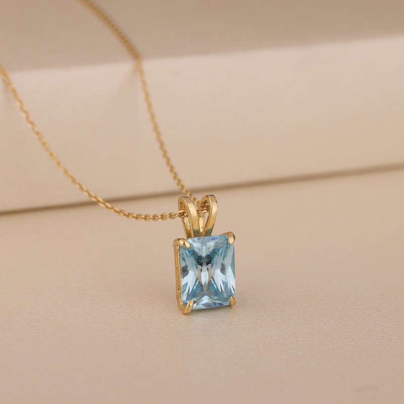 Aquamarine Necklace - Etsy