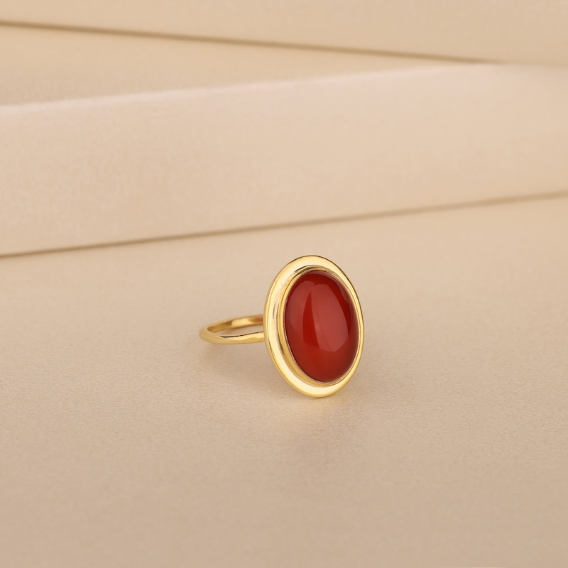 Red Stone Rings in Gold - Etsy