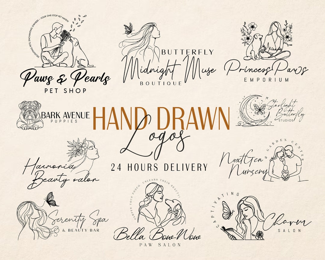 Custom Hand Drawn Logo, Custom Logo Design, Logo Design Custom for ...