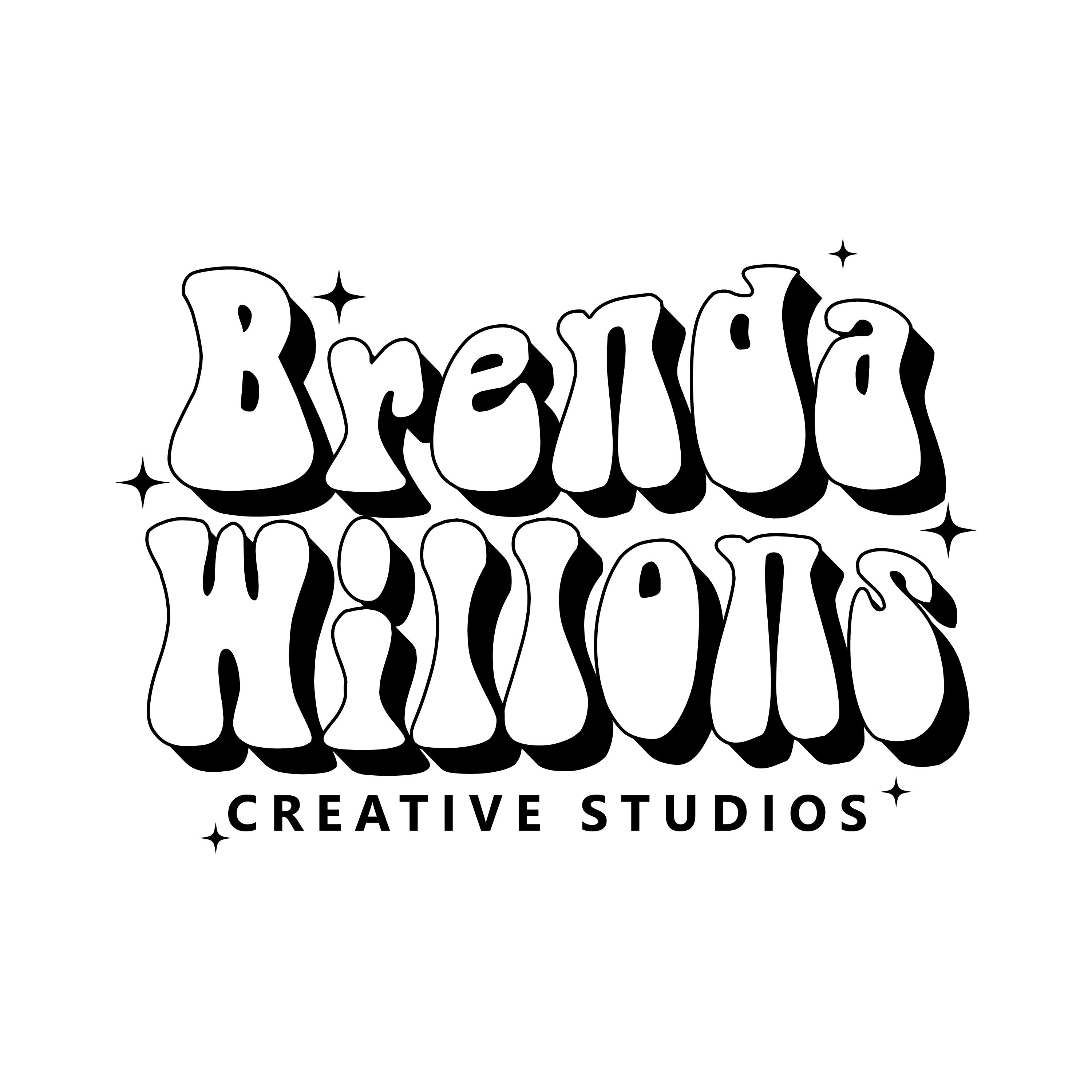 Business Retro Font Logo With Flower 70s Groovy Funky Logo Round ...