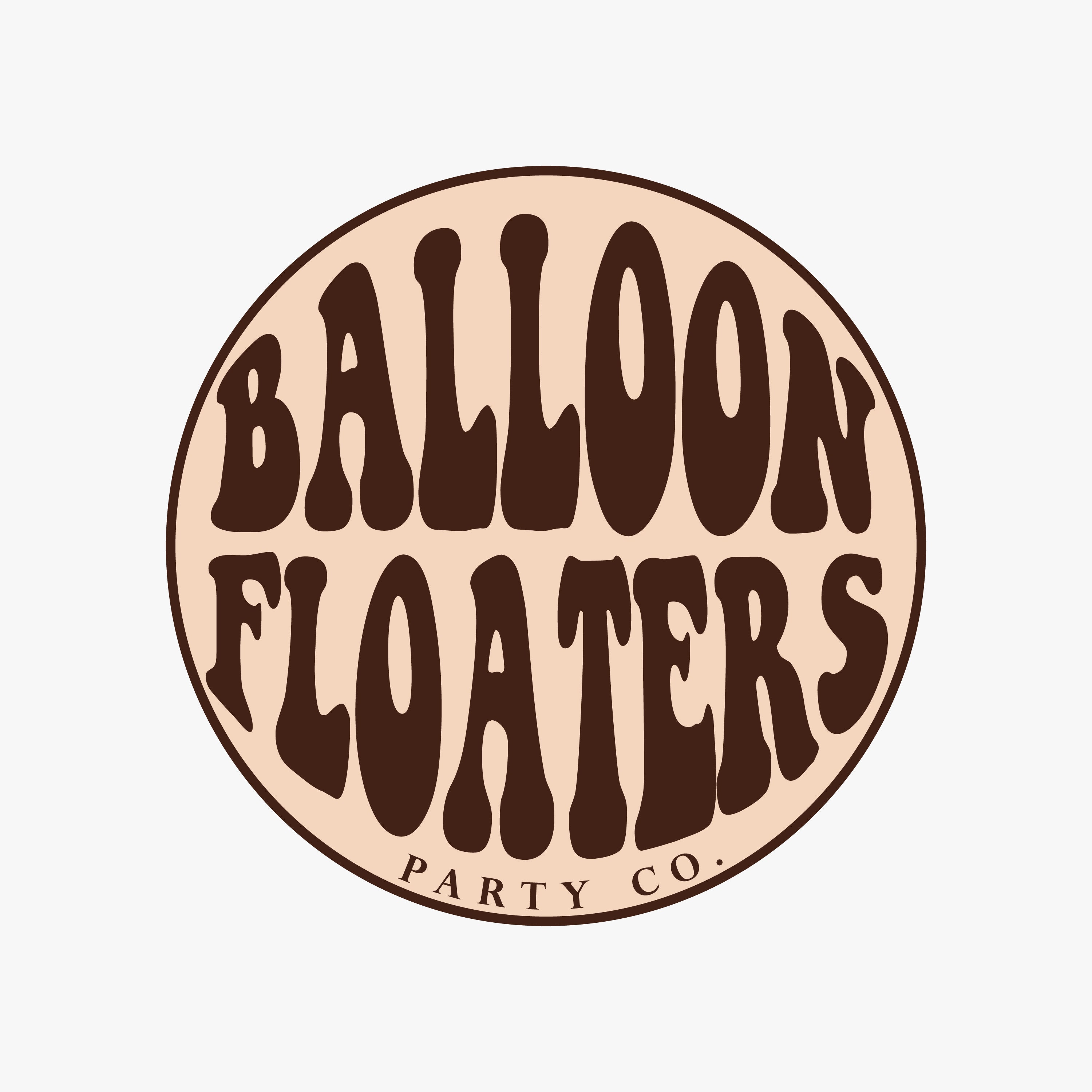 Business Retro Font Logo With Flower 70s Groovy Funky Logo Round ...
