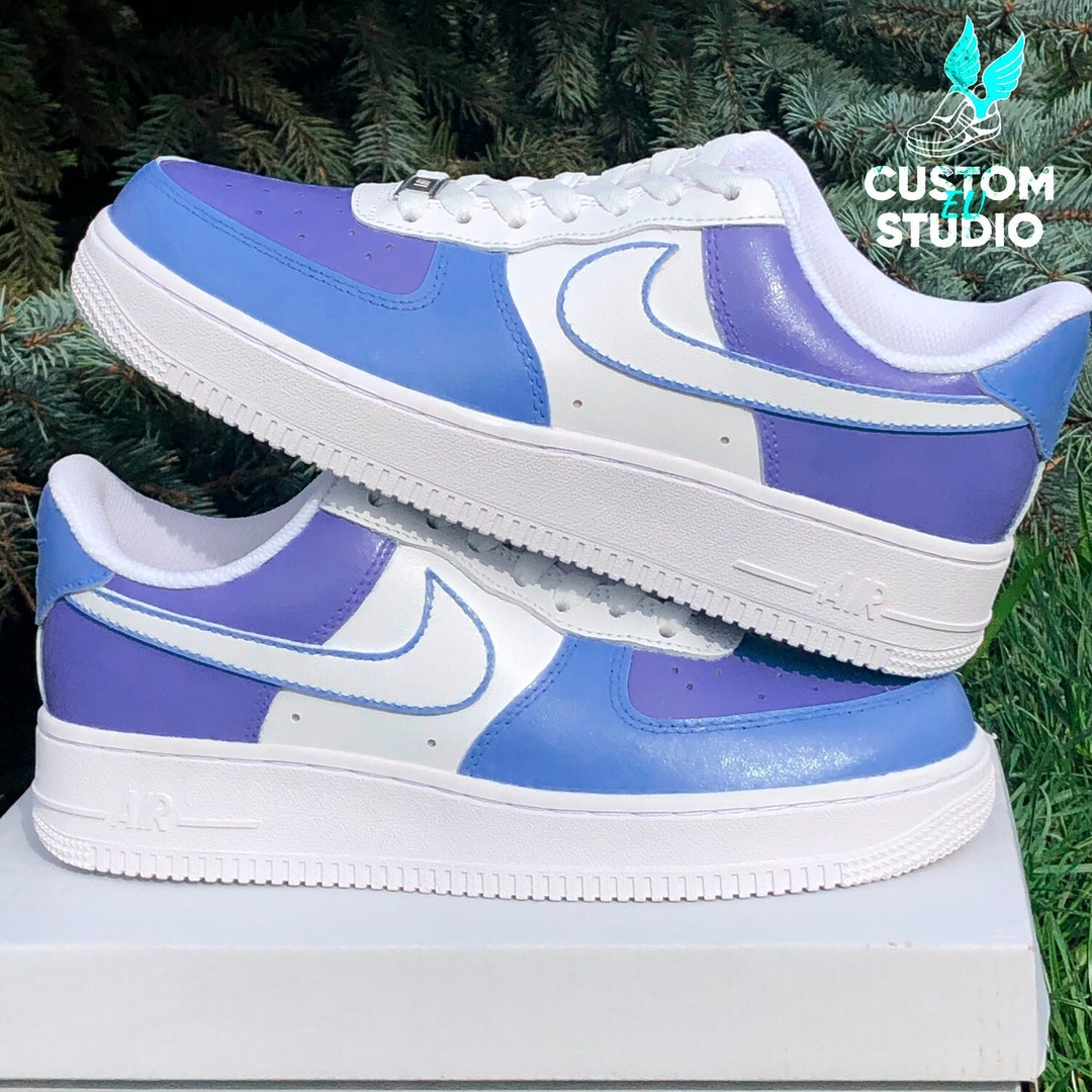 Custom Air Force purple Image Custom Kicks - Etsy