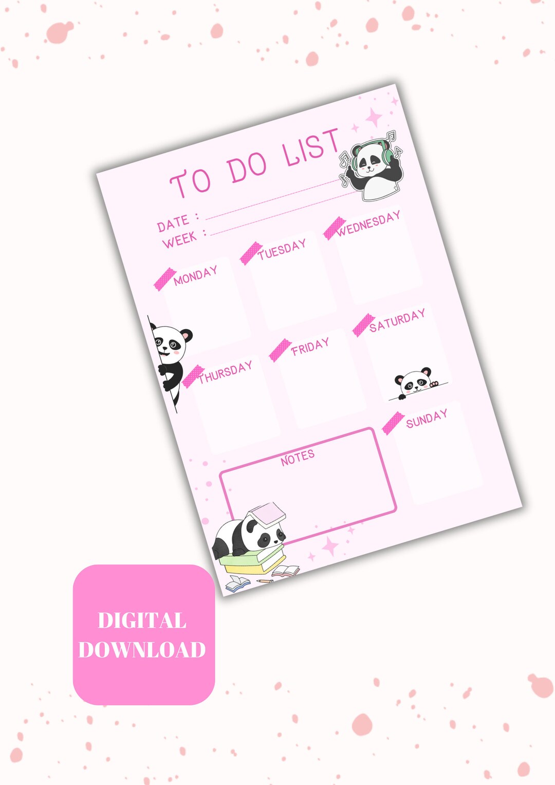To Do List Kids to Do List Kids Planner Digital Planner Printable ...