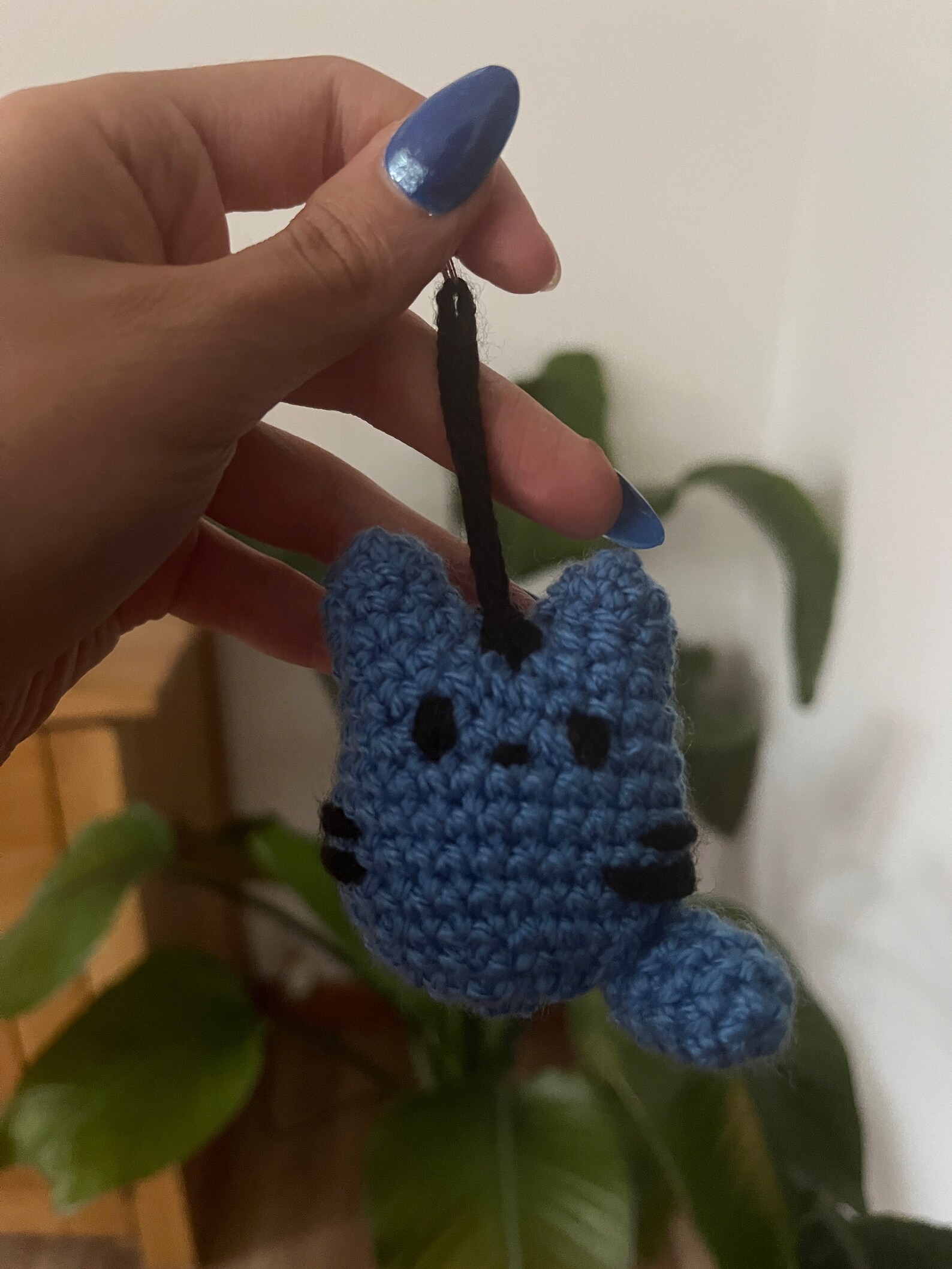 Mini Cute Crochet Cat Key Ring Amigurumi Blue Cat Gifts - Etsy