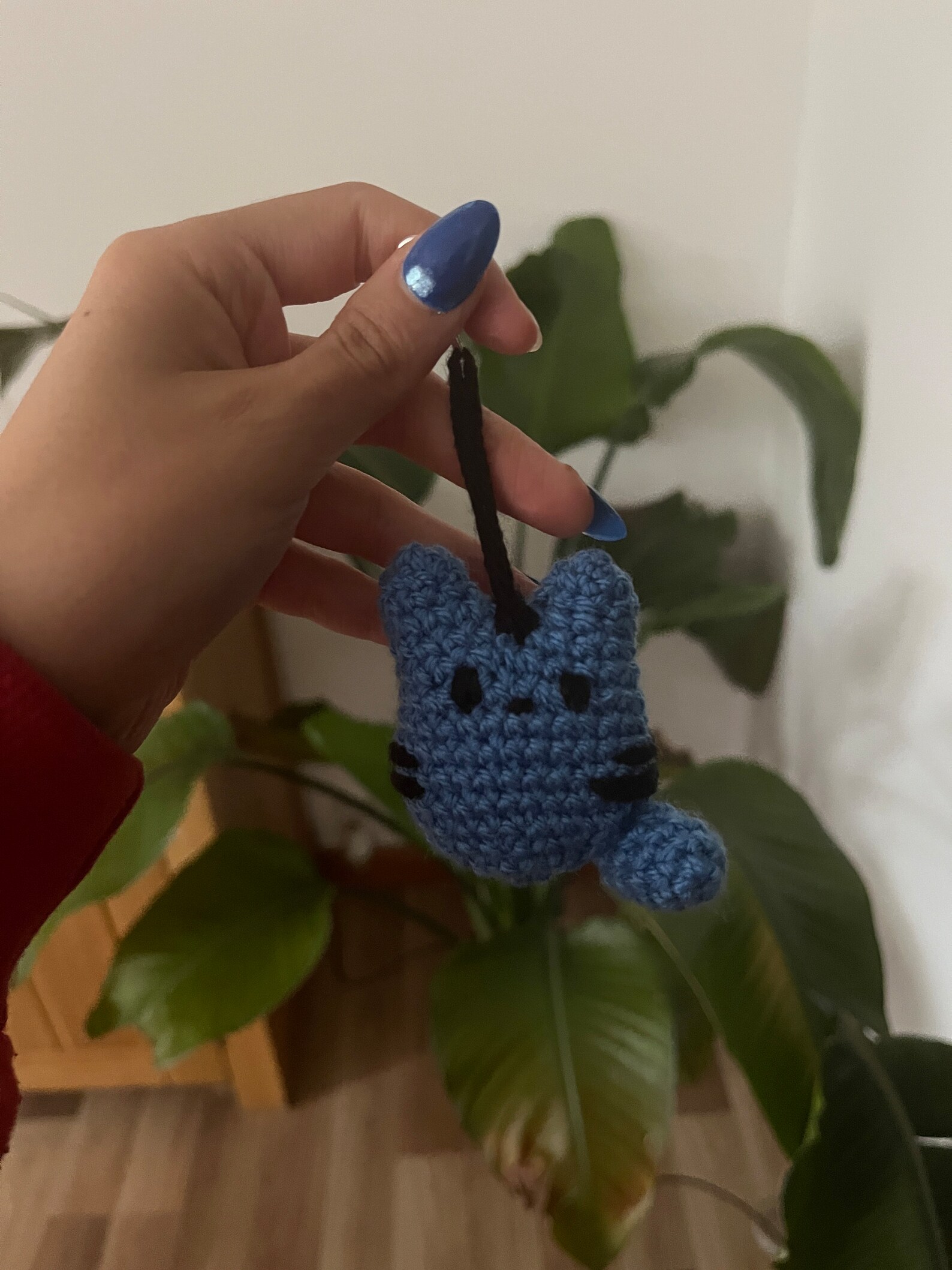 Mini Cute Crochet Cat Key Ring Amigurumi Blue Cat Gifts - Etsy