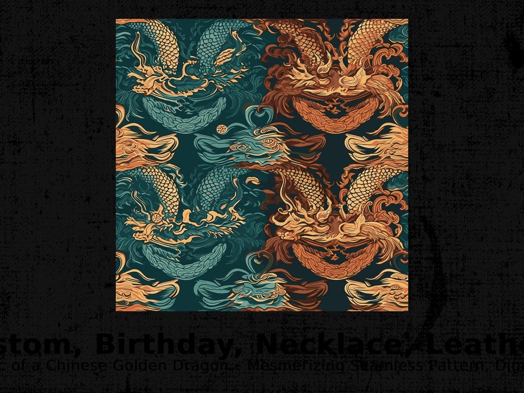 Vintage Chinese Dragon Digital Art Print, Asian Mythical Creature ...