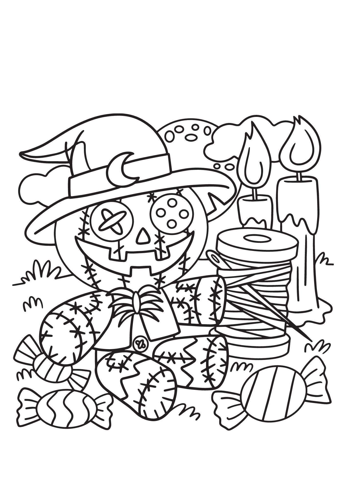 Halloween Coloring Sheets - Etsy