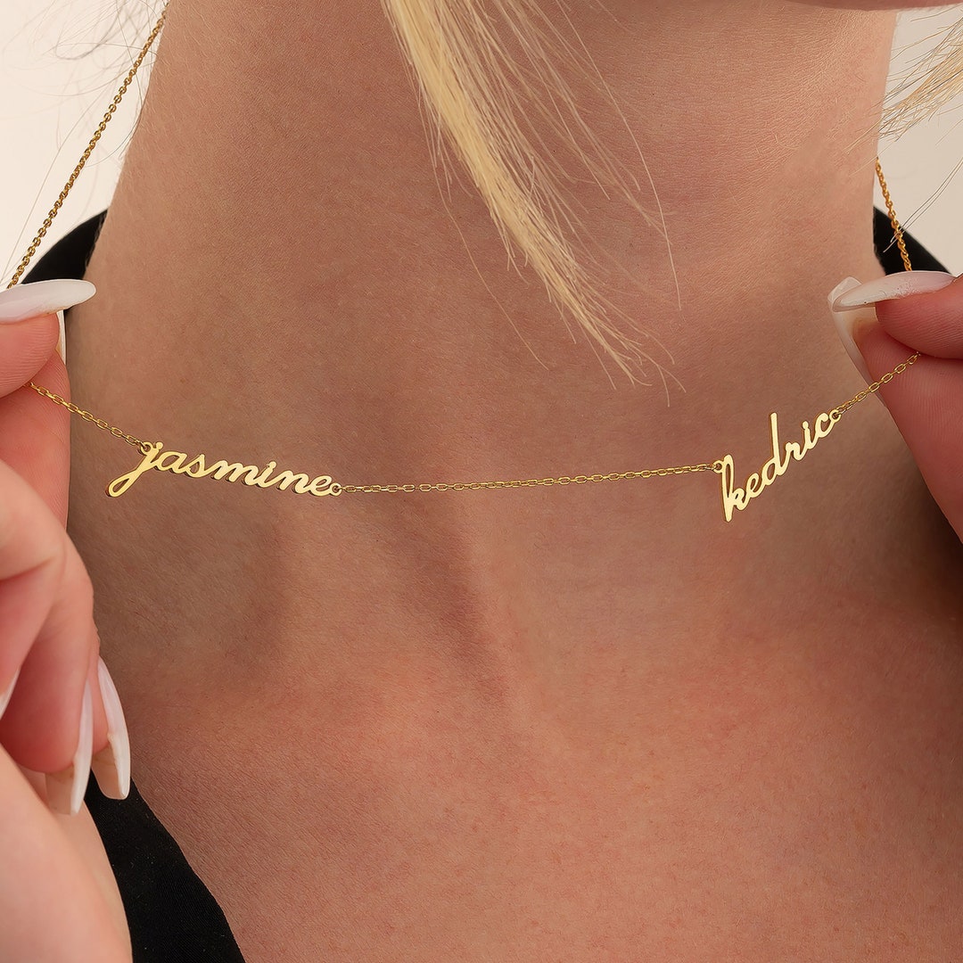 Personalized Double Name Necklace • Custom Two Name Necklace for ...