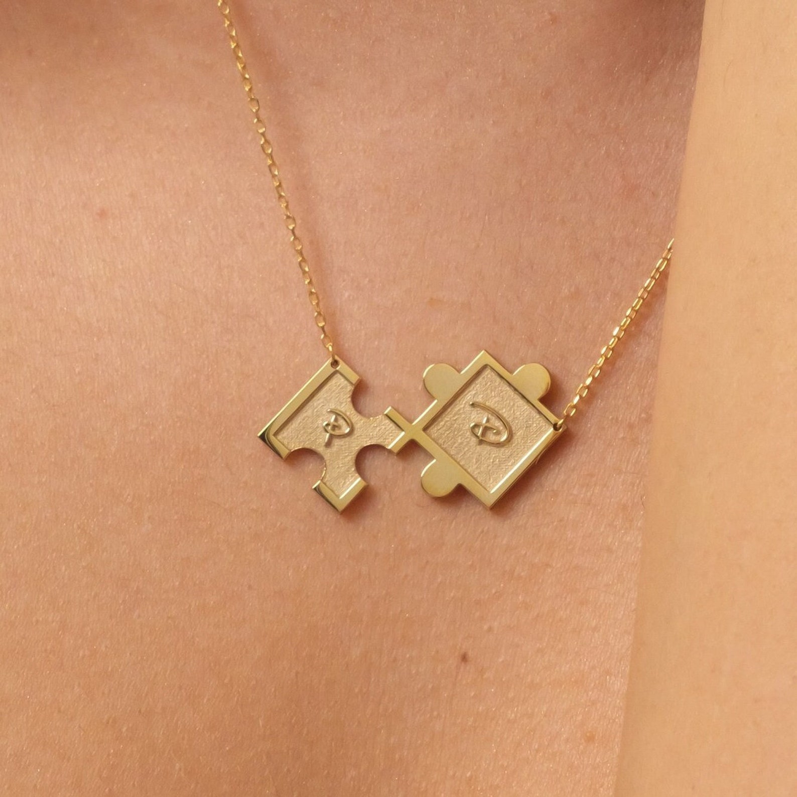 Puzzle Personalized Gold Necklace,christmas Gift, Puzzle Necklace ...